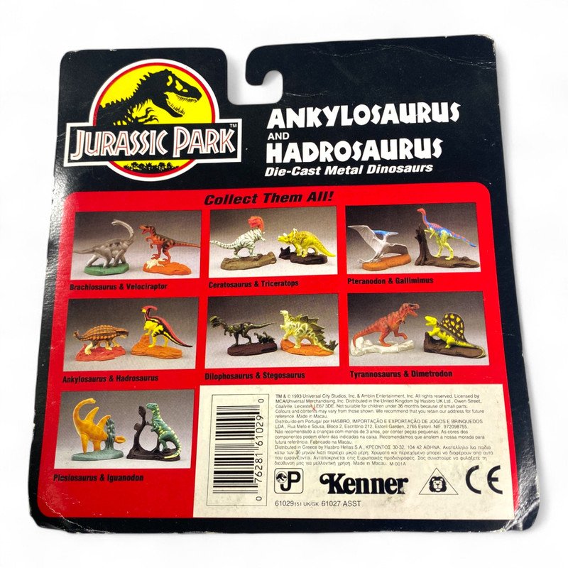 Vintage Jurassic Park: Ankylosaurus and Hadrosaurus Mini-Figure | De ...