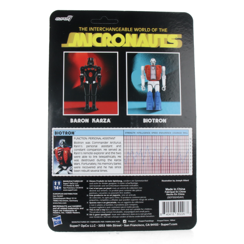 Micronauts Reaction+ Action Figure W01 Biotron Action Figure | De Toyboys