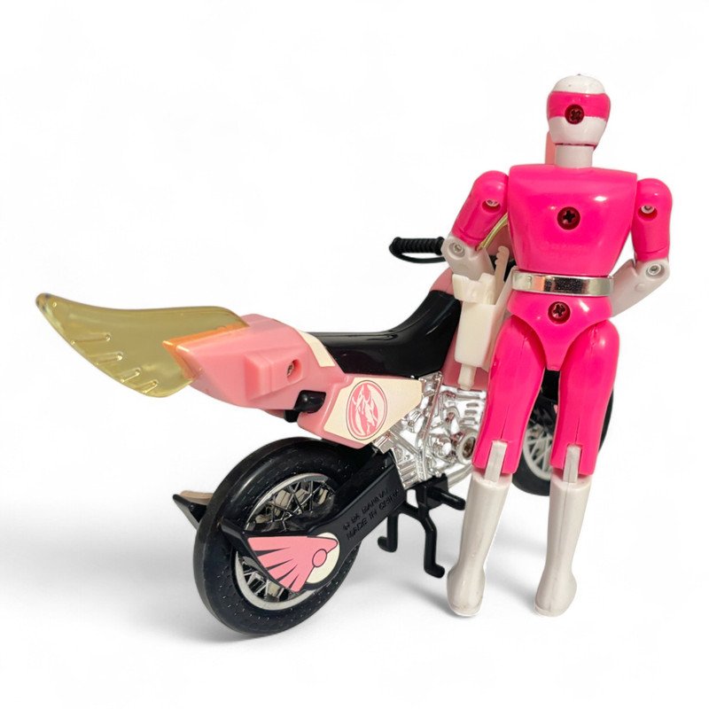 Vintage Mighty Morphin Power Rangers - Thunder Bike With Pink Power ...